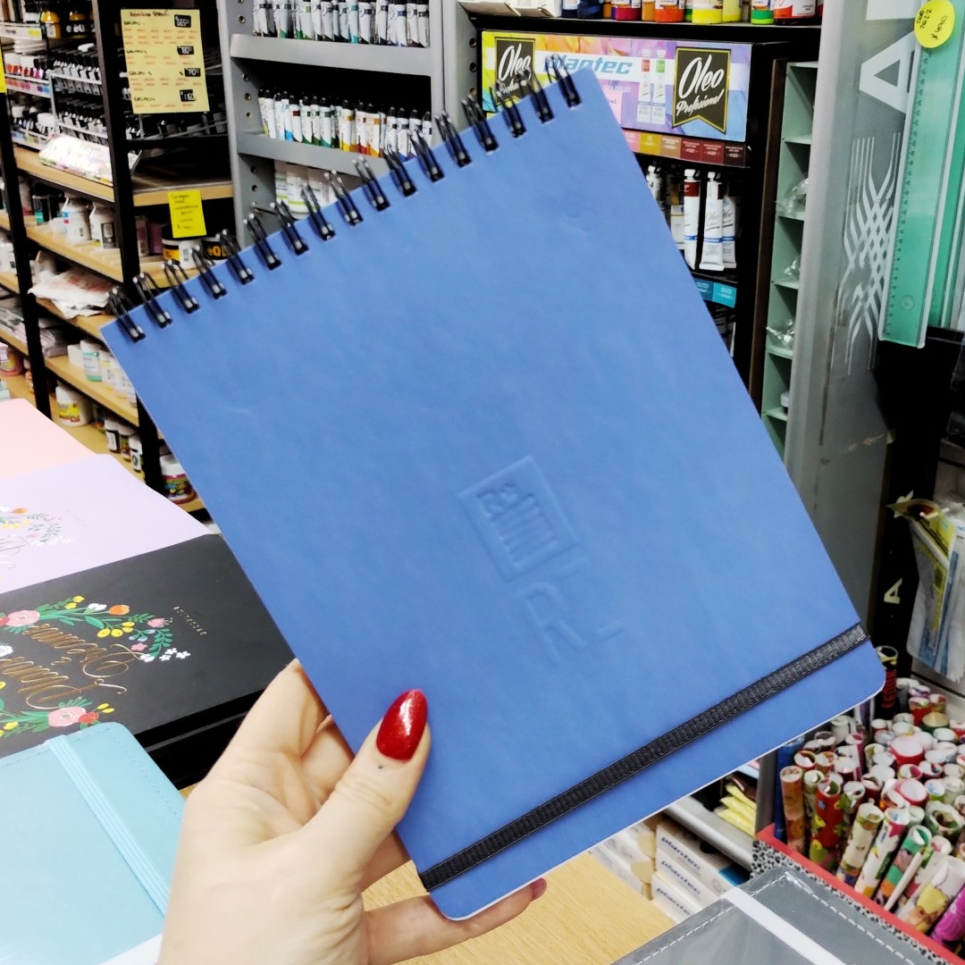 LIBRETA HOJAS LISAS TAPA FLEXIBLE ROZINI AZUL